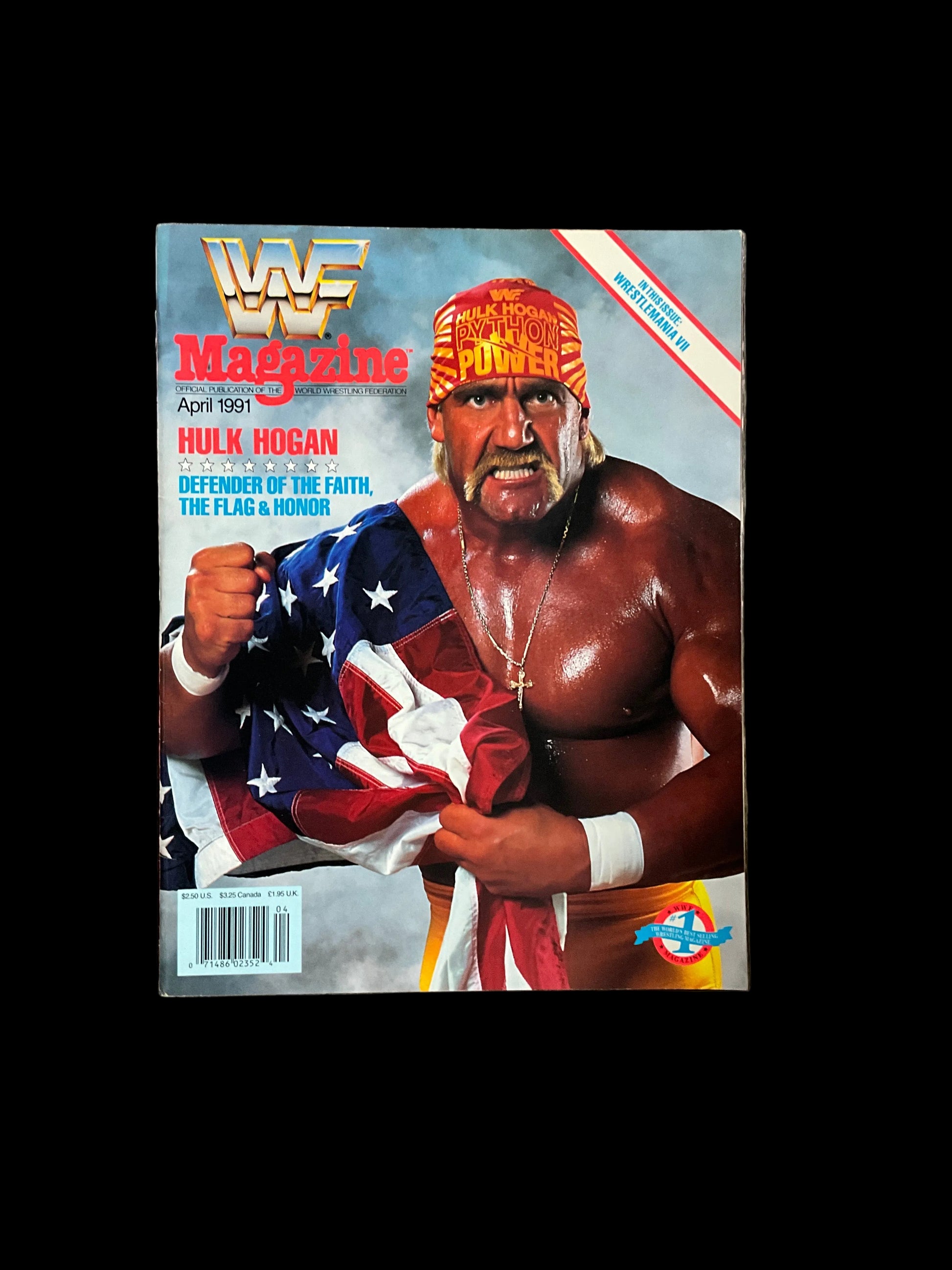 WWF Hulk Hogan American Flag 1991 Unsigned Magazine – Hogan's Beach Shop