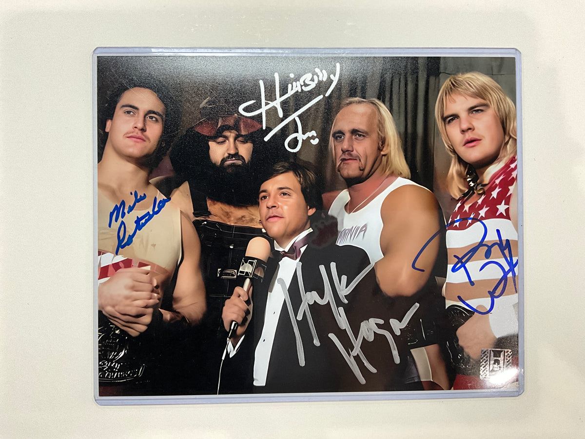 Mike Rotundo, Hillbilly Jim, Hulk Hogan, Barry Windham Autographed 8x1 ...
