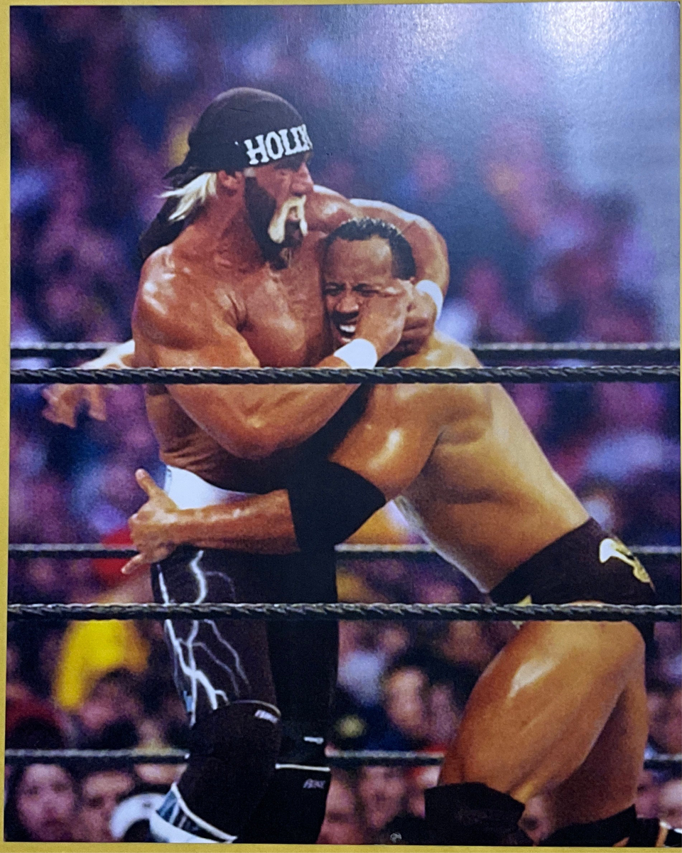 Hollywood Hulk Hogan The Rock Headlock Unsigned 8x10 Photo – Hogan's ...