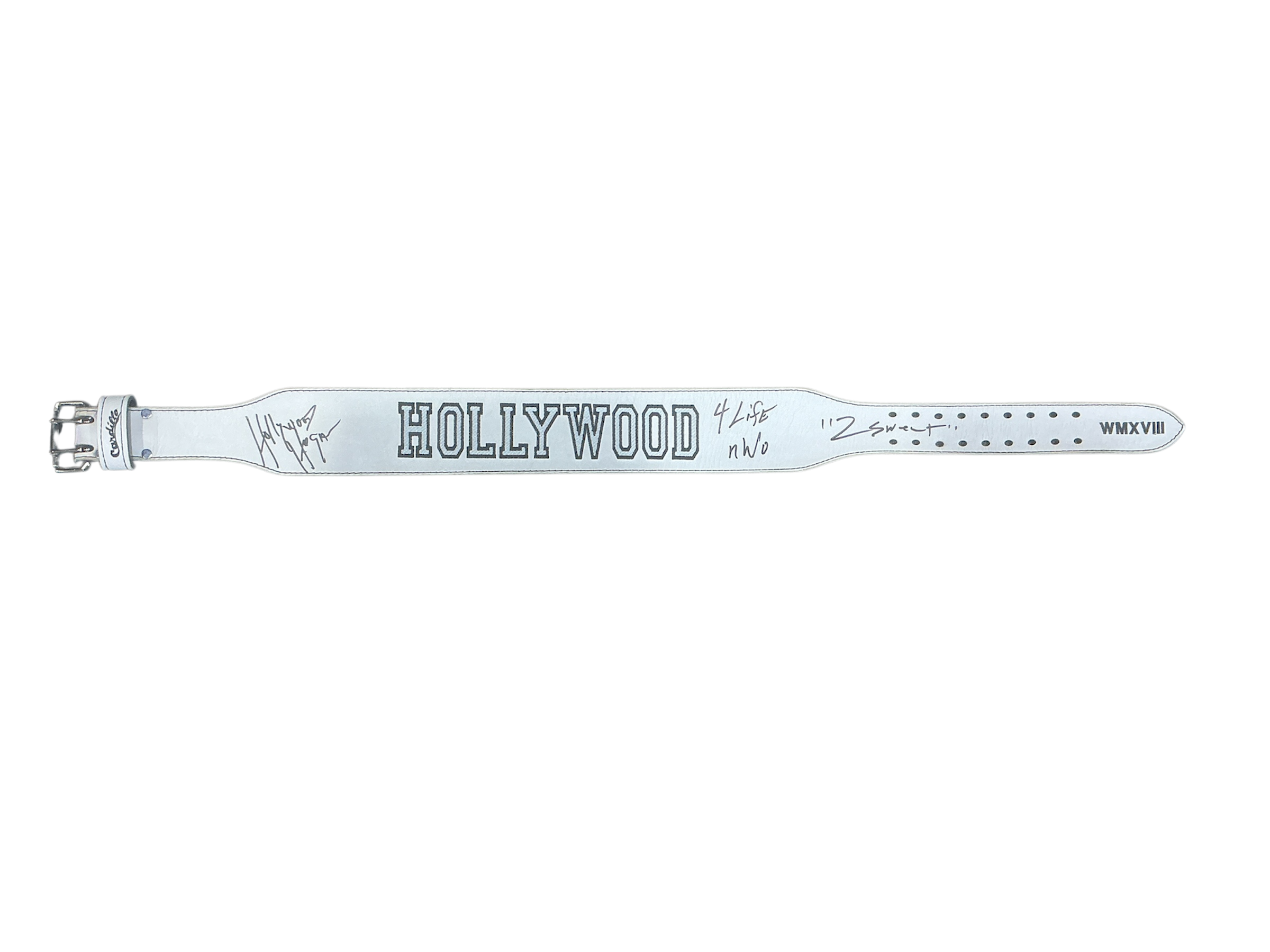 White Hollywood Cardillo Weight Belt Signed – Hogan's Beach Shop