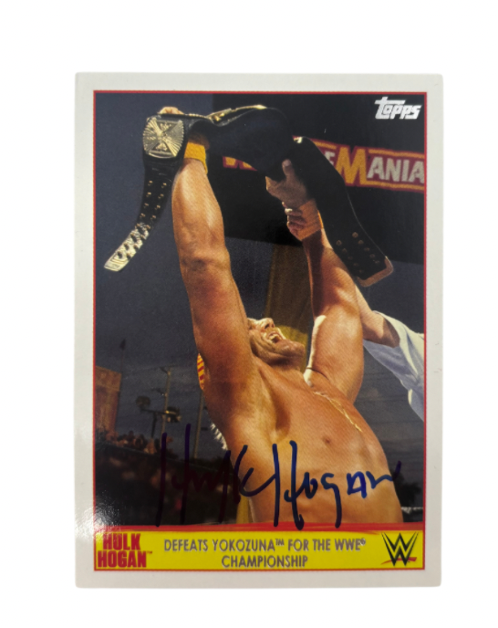 Hulk Hogan Defeats Yokozuna Topps Trading Card Signed – Hogan's Beach Shop