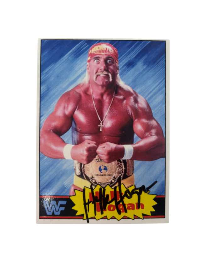 WWF Hulk Hogan Topps Trading Card Signed – Hogan's Beach Shop