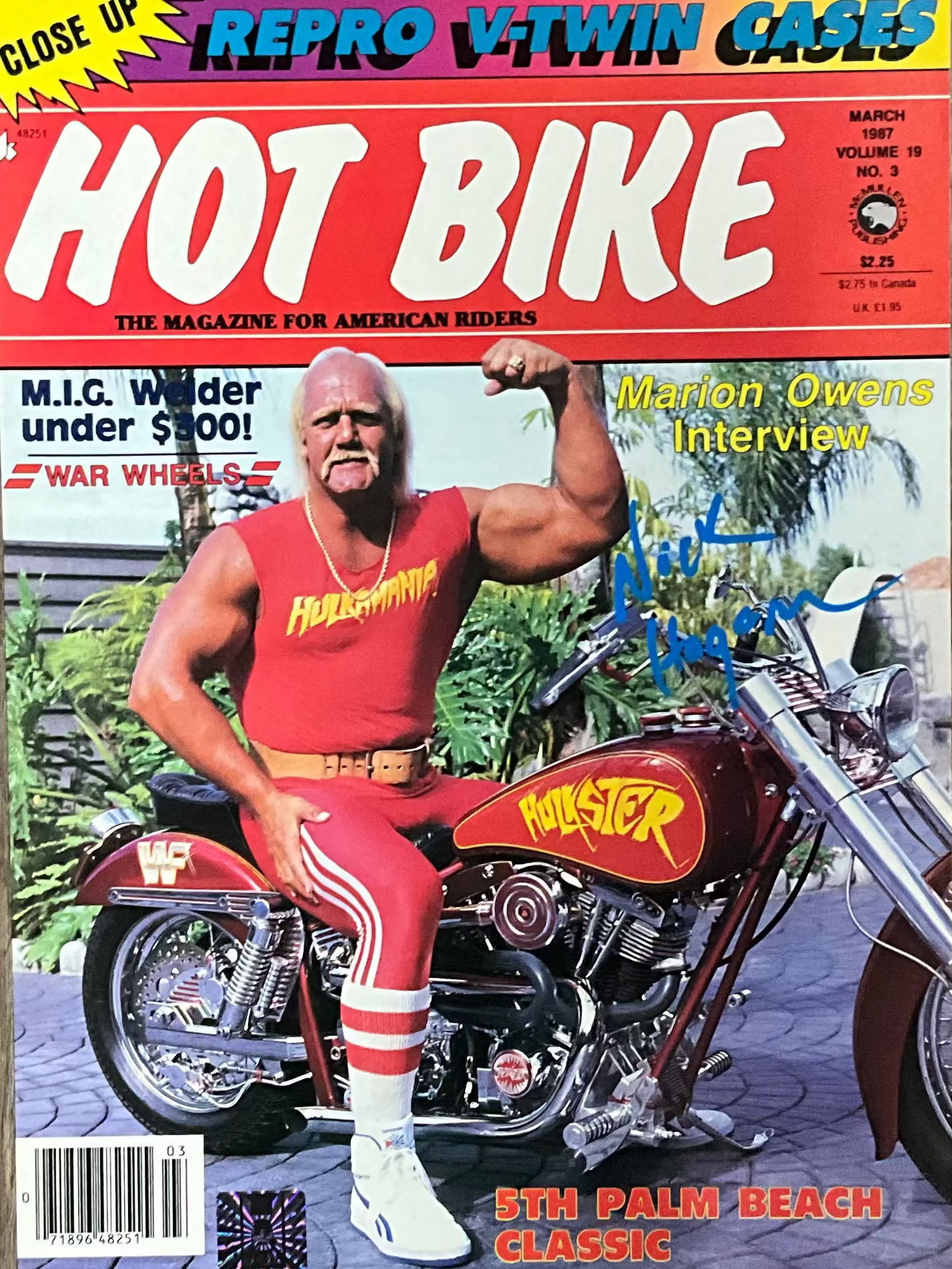 Hot Bike Magazine Cover Signed by Nick Hogan – Hogan's Beach Shop