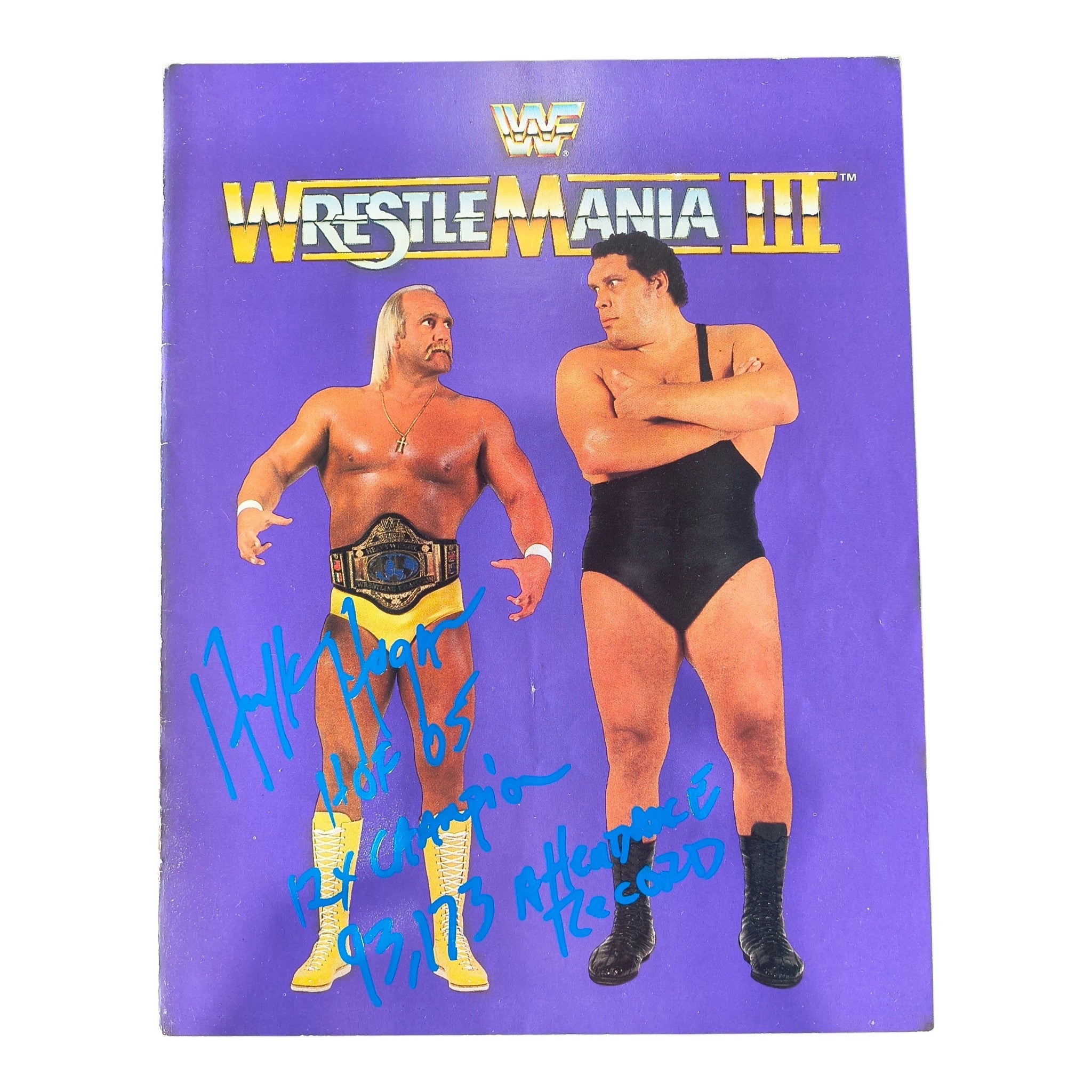 Consignment SR - Wrestlemania III Program Signed – Hogan's Beach Shop